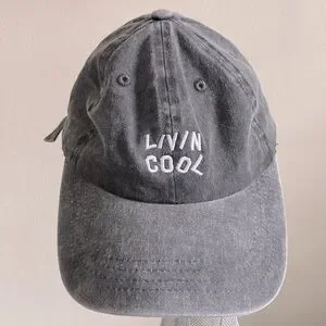 Livin cool | Accessories | Livin Cool Washed Wavy Logo Cap Nwot | Poshmark